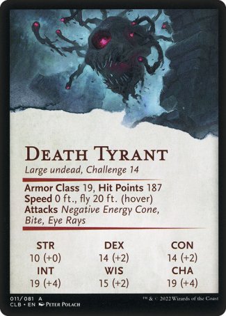 Ghastly Death Tyrant - Art/Death Tyrant - Stats - mtgpics.com