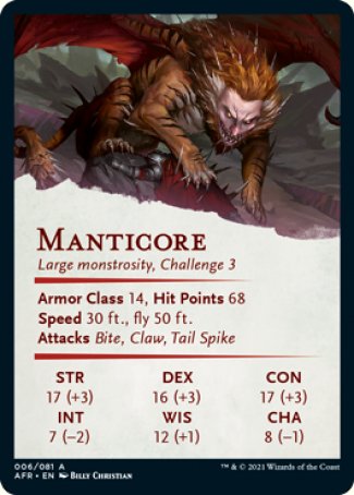 Manticore - Art/Manticore - Stats - mtgpics.com