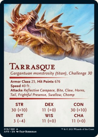 The Tarrasque - Art/Tarrasque - Stats - mtgpics.com